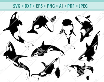 Orca svg | Etsy