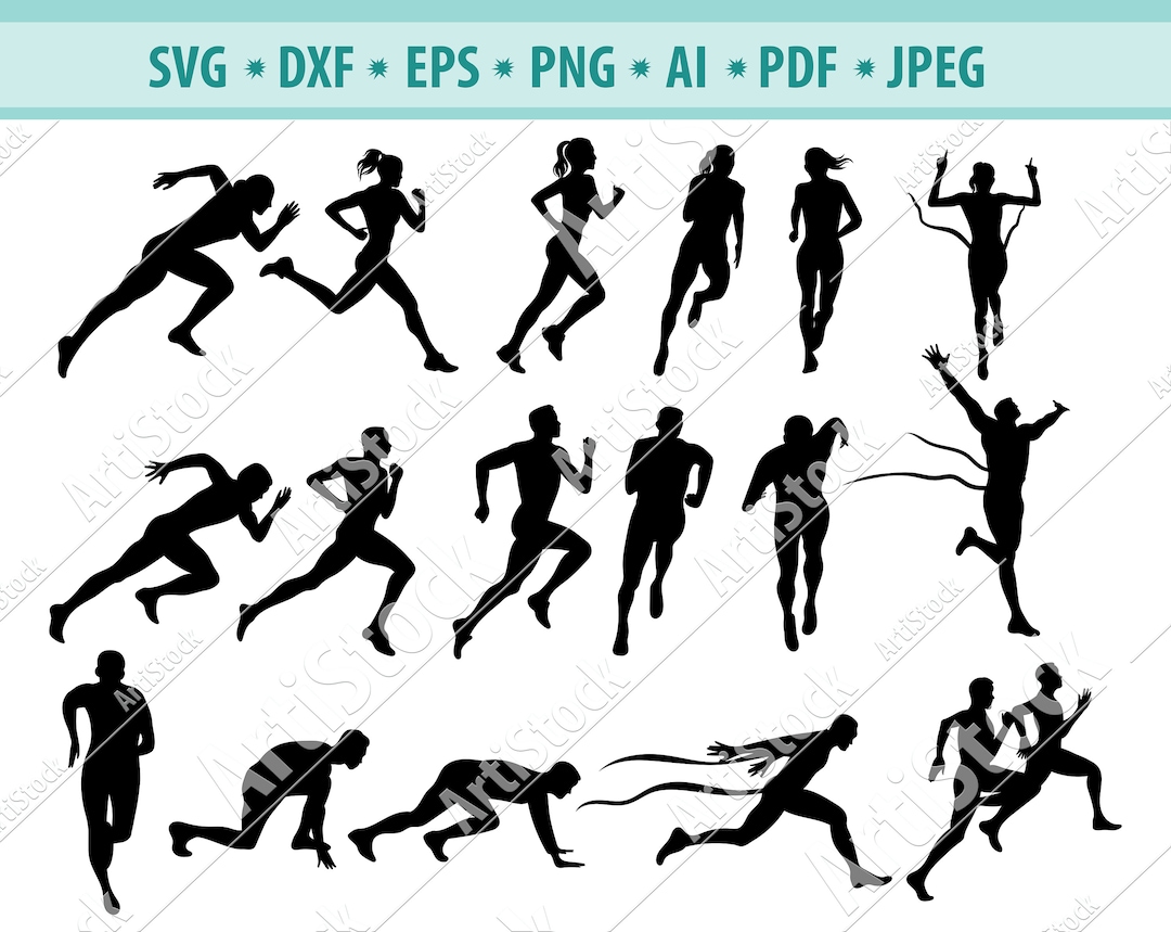Runners Svg File, Running Svg, Running Clipart, Run Svg, Running Race ...