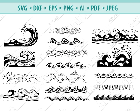 Wave SVG Bundle Waves Svg Sea Waves Svg Ocean Waves Svg | Etsy Canada