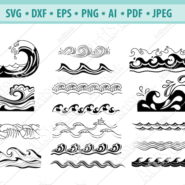 Wave Svg - Etsy