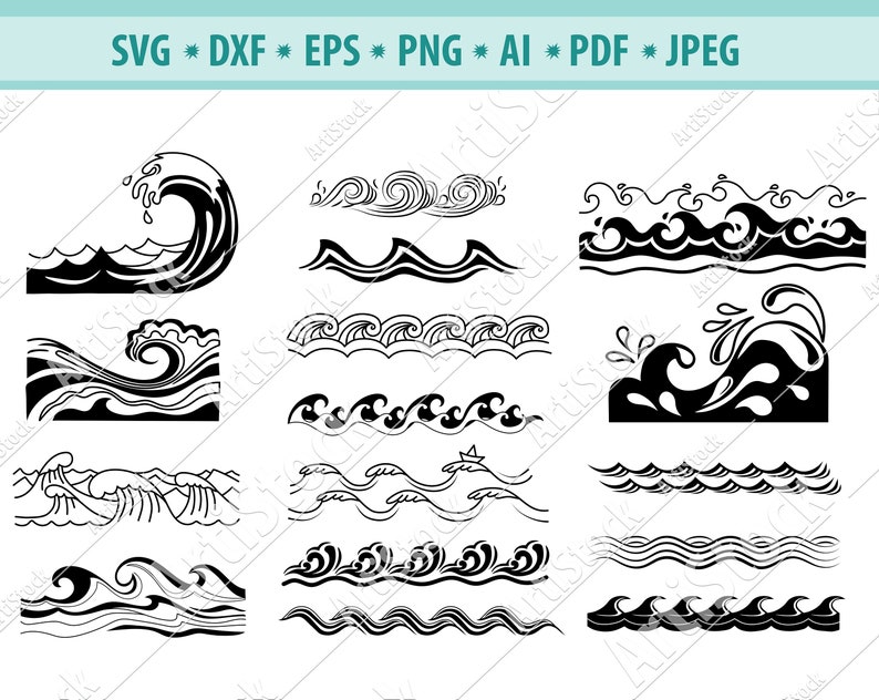 Wave SVG Bundle Waves Svg Sea Waves Svg Ocean Waves Svg - Etsy Canada