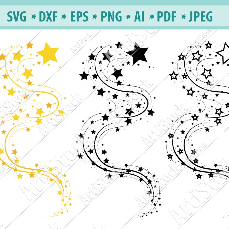 Falling Stars Svg - Etsy