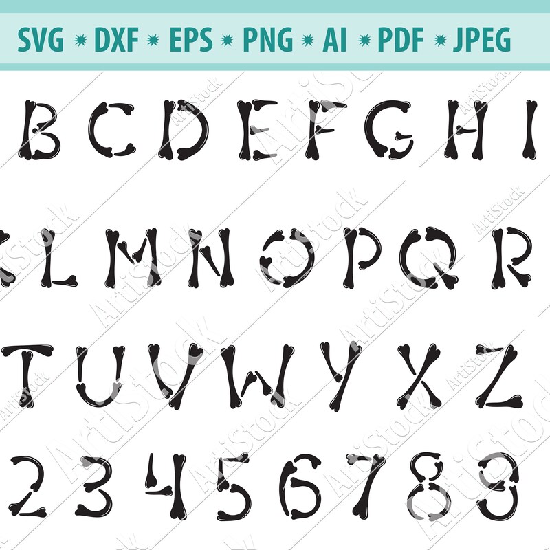Bone Alphabet - Etsy