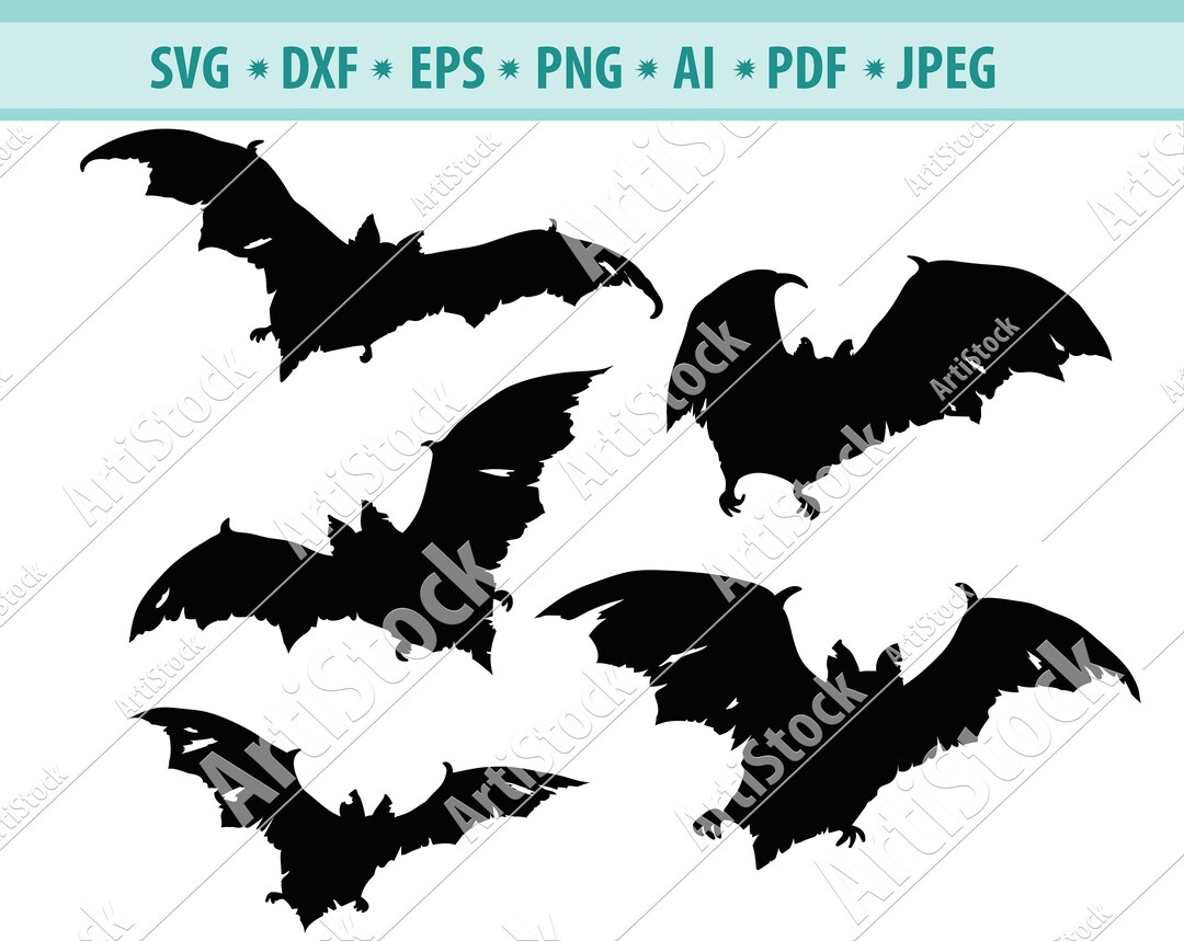 Bat SVG Bundle, Bat SVG, Clipart, Bat Cut Files for Silhouette, Files ...