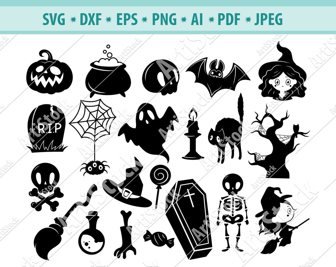 Halloween SVG Bundle, Witch Svg, Skull Svg, Haunted Svg, Halloween ...