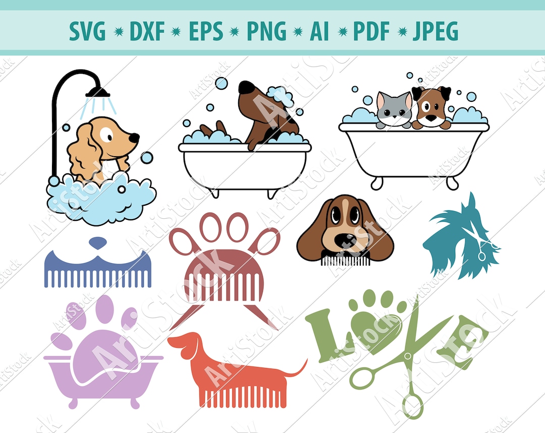 Pet Grooming Svg, Grooming Logo, Pet Grooming Shop Svg, Groomer Svg ...