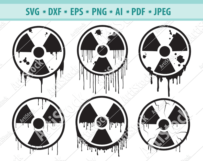 Radiation Symbol Svg Atomic Signs Svg Nuclear Logo Svg - Etsy