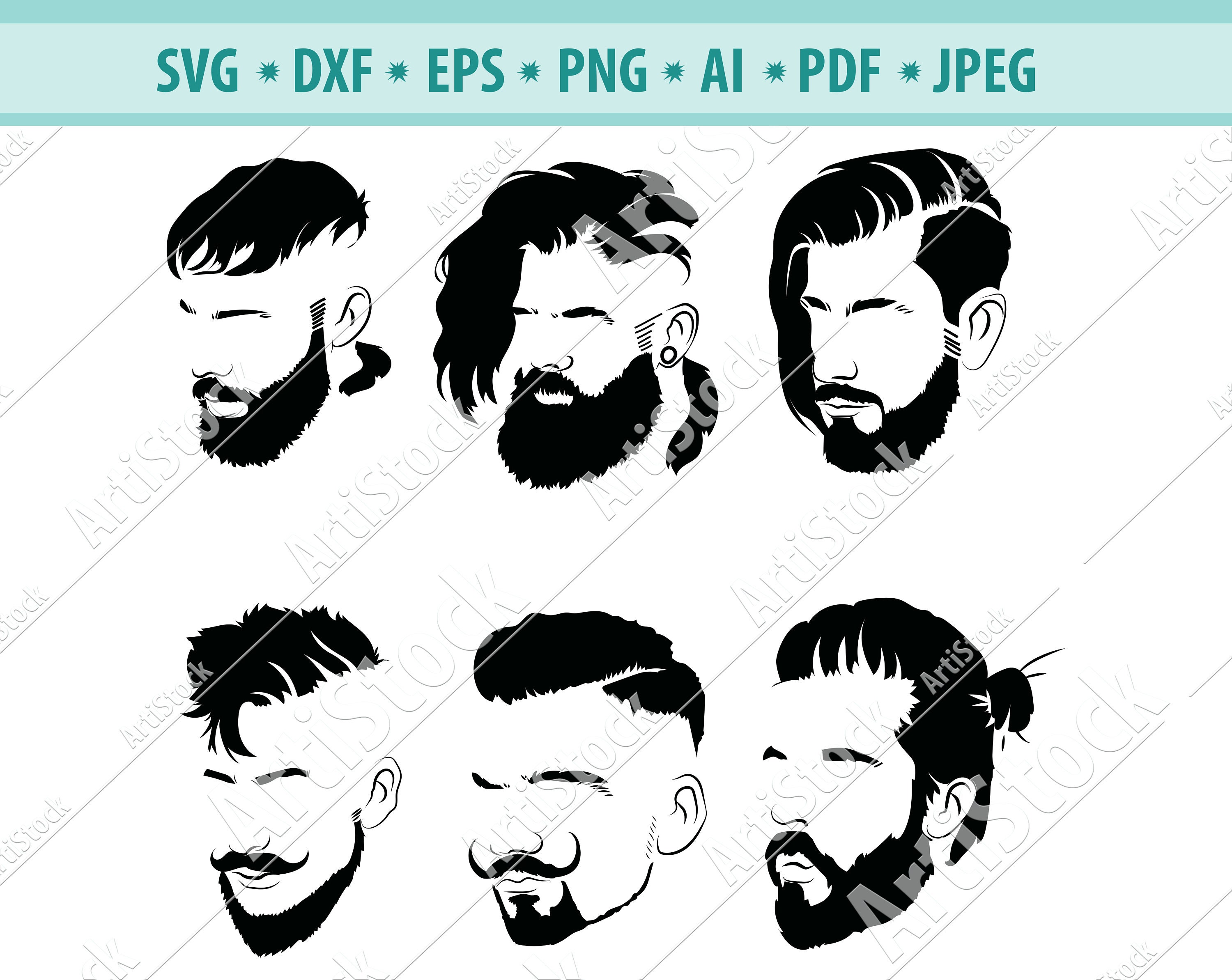 Beard Man SVG Beards Svg Beard Svg Beard Clipart Beard Man - Etsy Canada