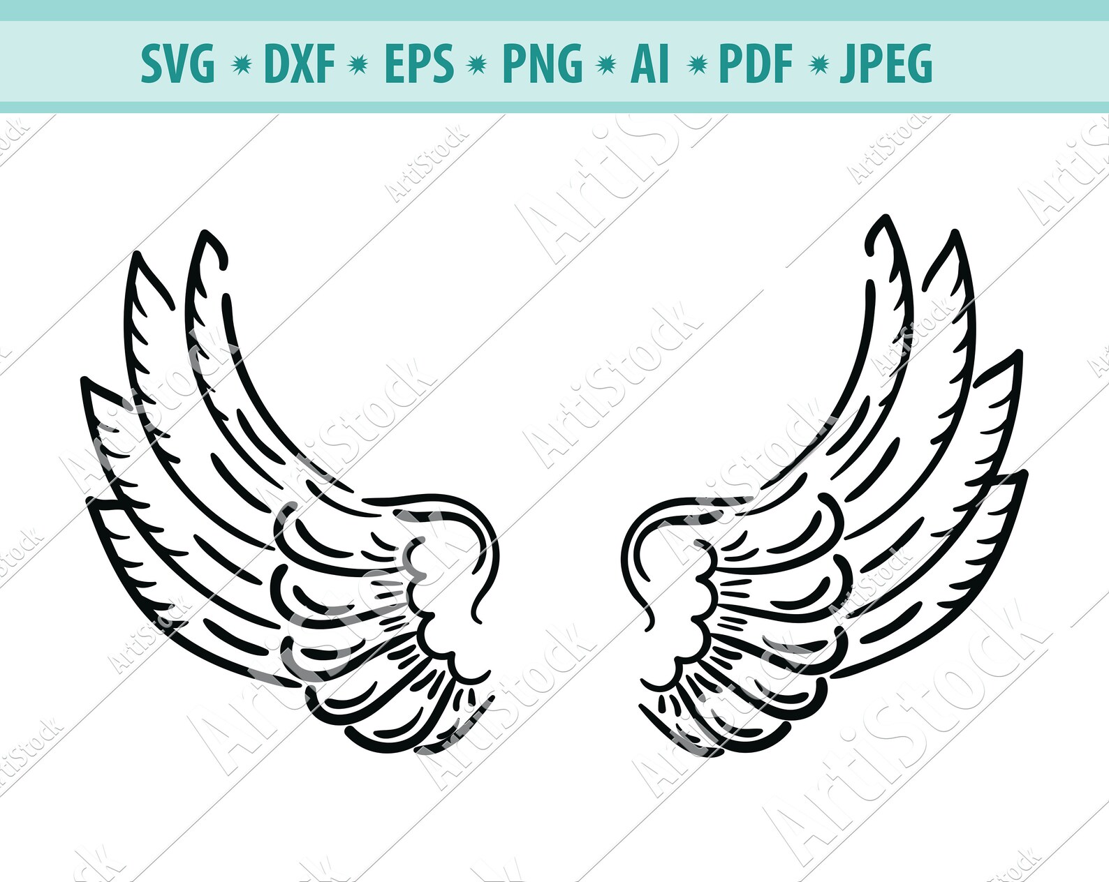Wings Svg / Angel Wings Svg / Wings Bundle / Wings Cricut Svg - Etsy
