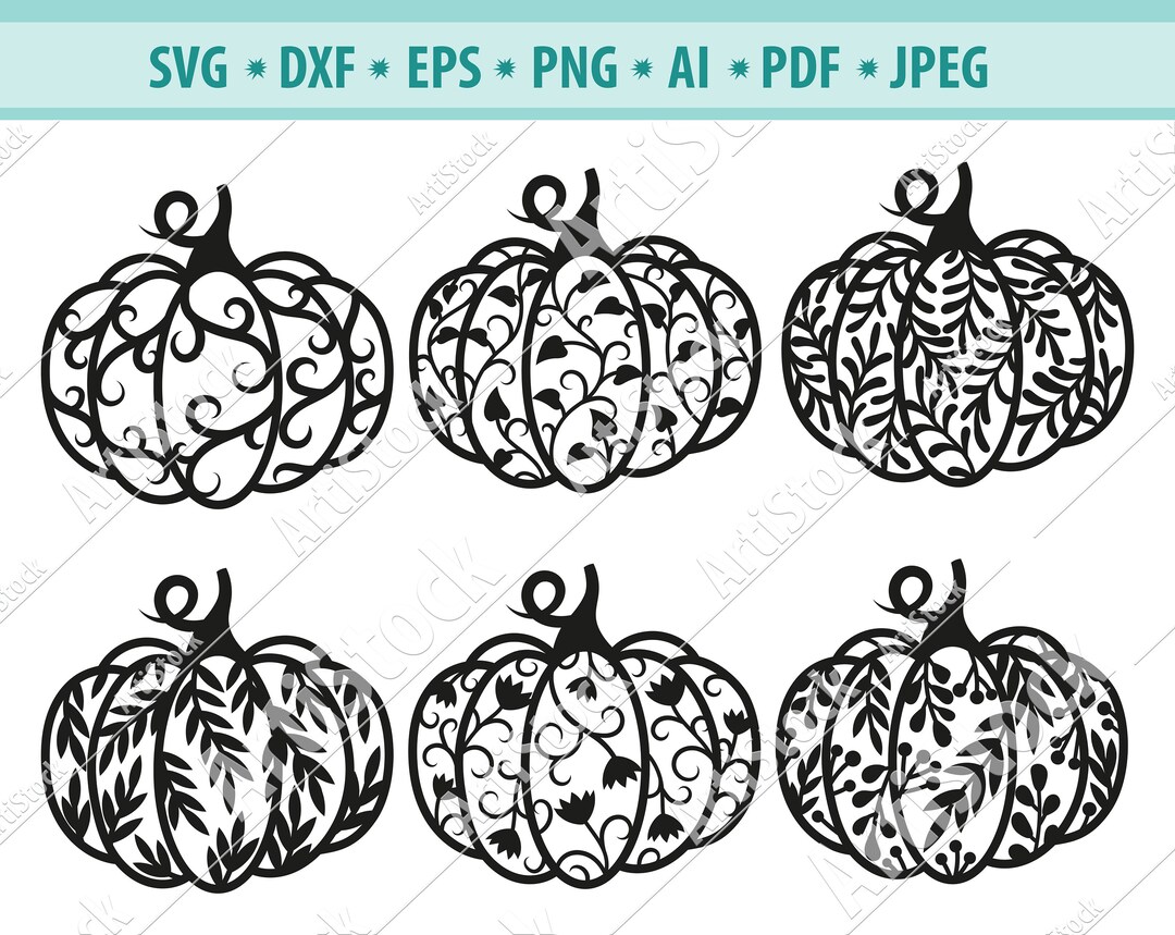 Floral Pumpkin SVG, Pumpkin SVG, Flower Pumpkin Png, Autumn Svg, Fall ...