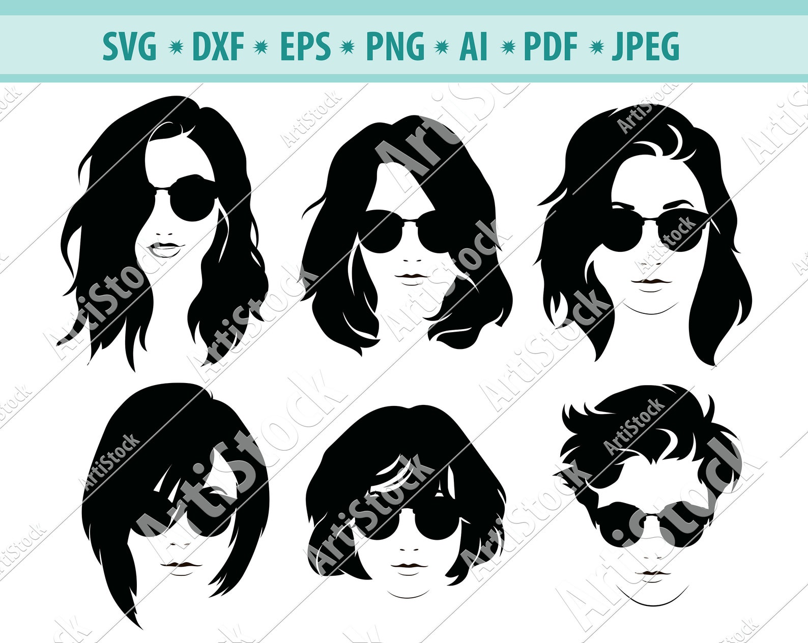 Woman's Face Svg Woman Svg File Girl SVG Instantly - Etsy