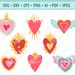 Heart Svg Bundle, Heart in Fire Svg, Flaming Heart Svg, Heart Passion ...