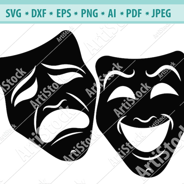 Comedy Tragedy Masks - Etsy