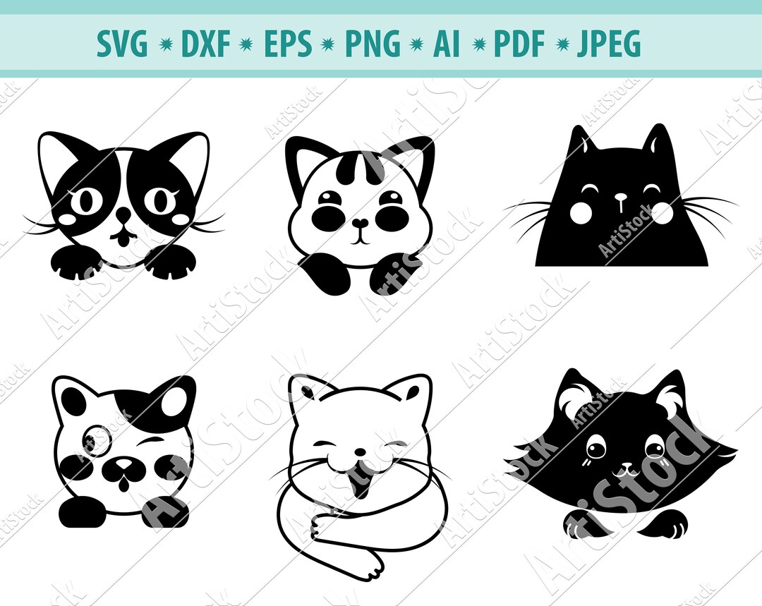Kitten SVG, Cute Cats Svg, Kitty Svg, Animals Svg, Pets Lover Svg, Svg ...