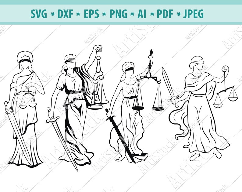 Themis Greek Goddess SVG, Themis SVG, Lady Justice Svg, Justice Symbol ...