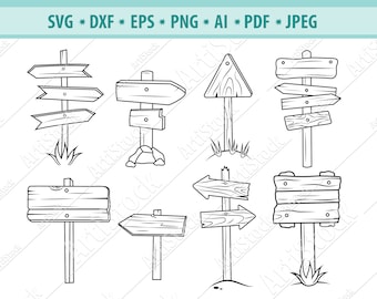 Wooden Arrow Sign - Etsy