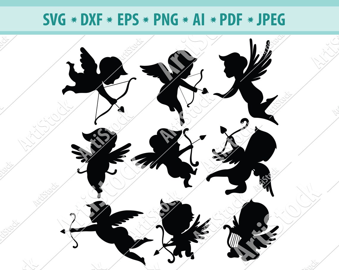 Cupid SVG, Angel Svg, Cupid Silhouette, Svg Shirts, Cupid Cricut ...