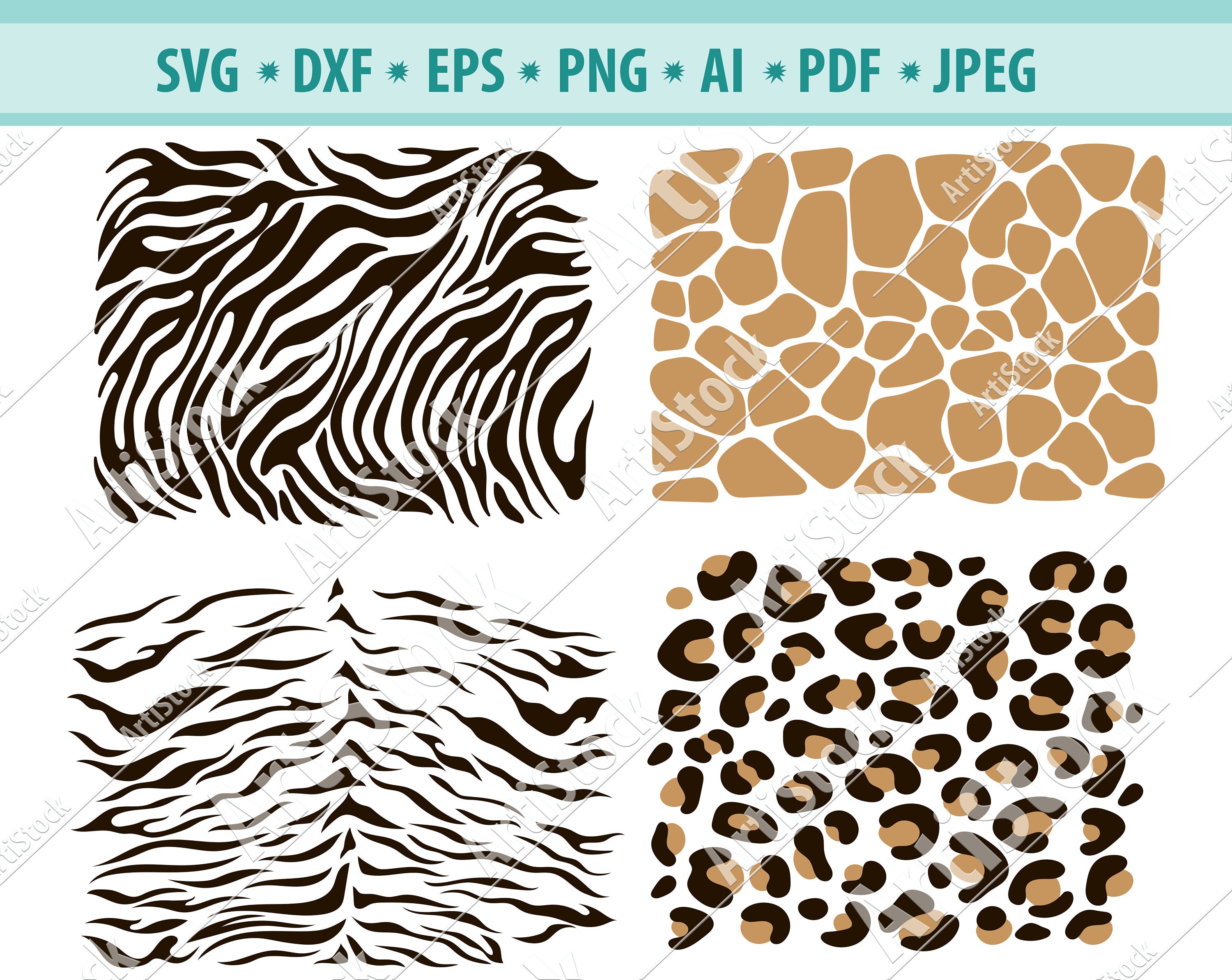 Animal Patterns SVG Animal Print Svg Animal Skins Png Svg | Etsy