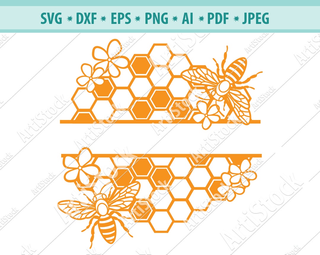 Bee SVG, Queen Bee Svg, Honey Svg, Bee Logo, Bee Clipart, Honeycomb Svg ...