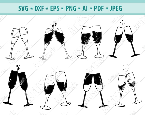 Toast Svg Toasting Svg Celebrate Svg Celebration Svg | Etsy UK