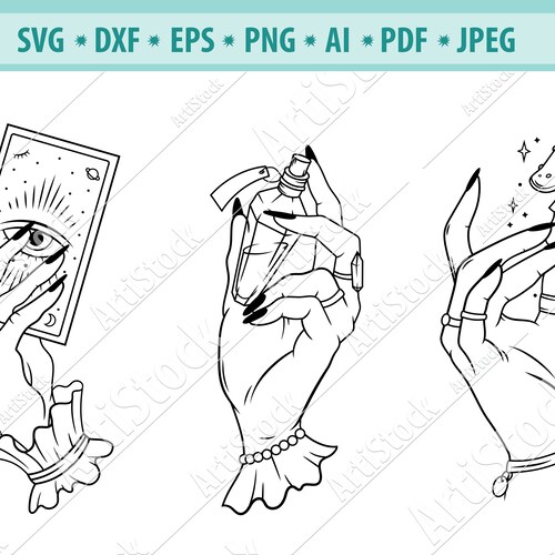 Witch Hand Svg Magic Female Hand Svg Mystical Svg Potion - Etsy