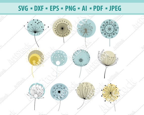 Dandelion Svg Bundle Cut Files Flower Cricut Files Summer | Etsy