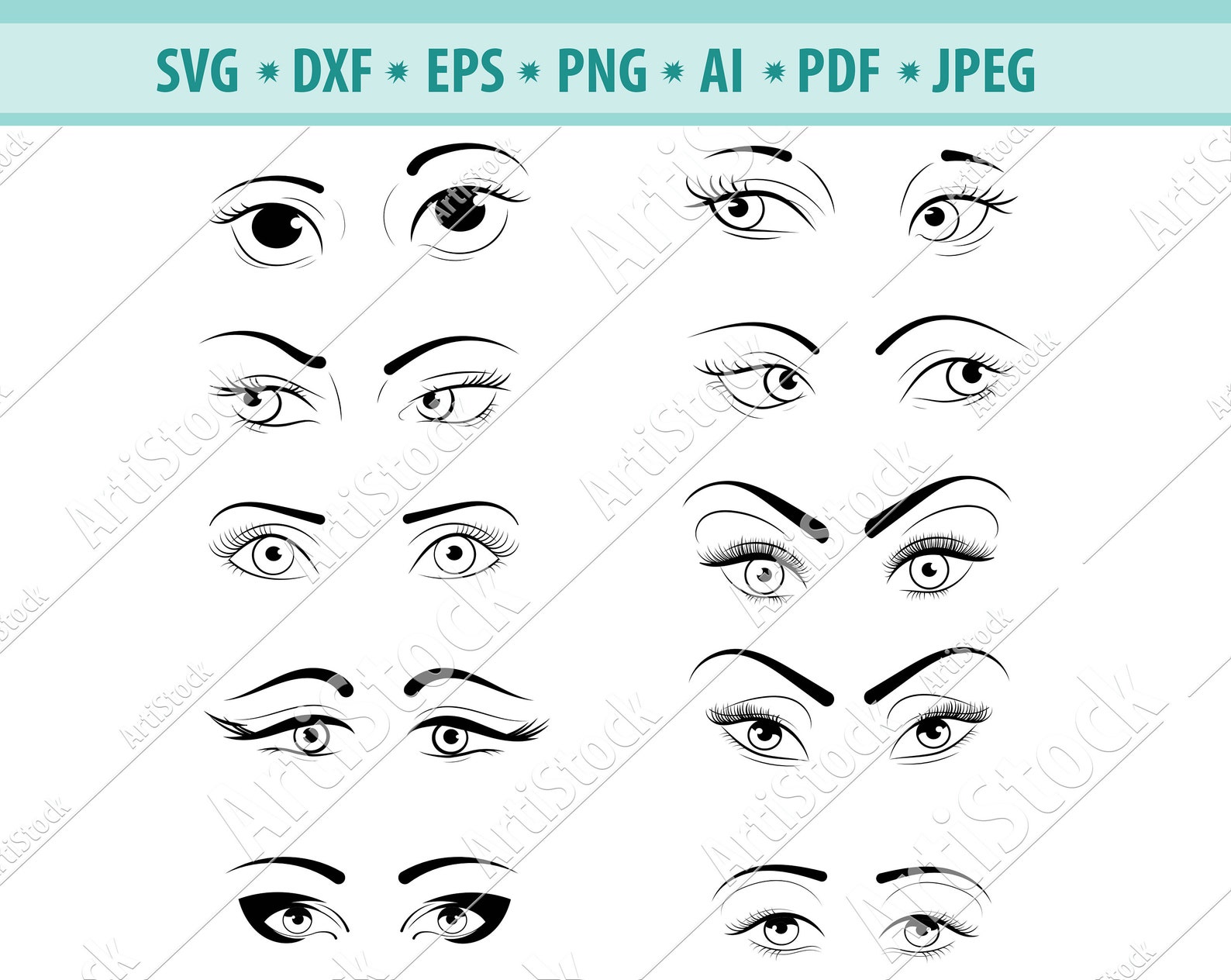 Eyelashes svg Eyes svg Beauty svg Make up svg Eye lashes | Etsy