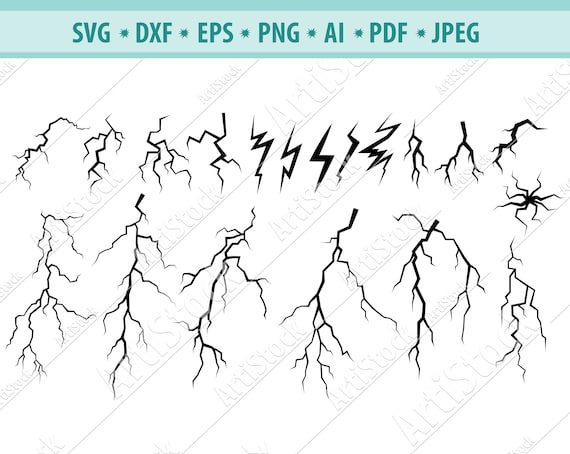 Lightning SVG Lightning Bolt Svg Storm Svg Thunder Svg | Etsy