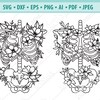 Floral Tooth Svg, Tooth Svg, Flower Svg, Dentist SVG, Floral Dentist ...