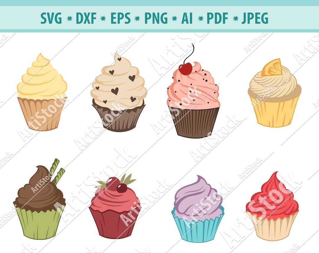 Cupcake SVG File, Cupcake Hearts Svg, Bakery Svg, Sweet Cupcake Svg ...