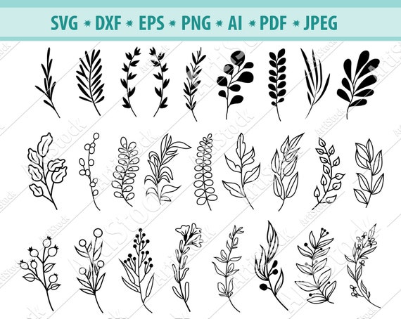 Leaf Svg File Branches Svg Leaves Svg Laurel Wreath Svg | Etsy UK