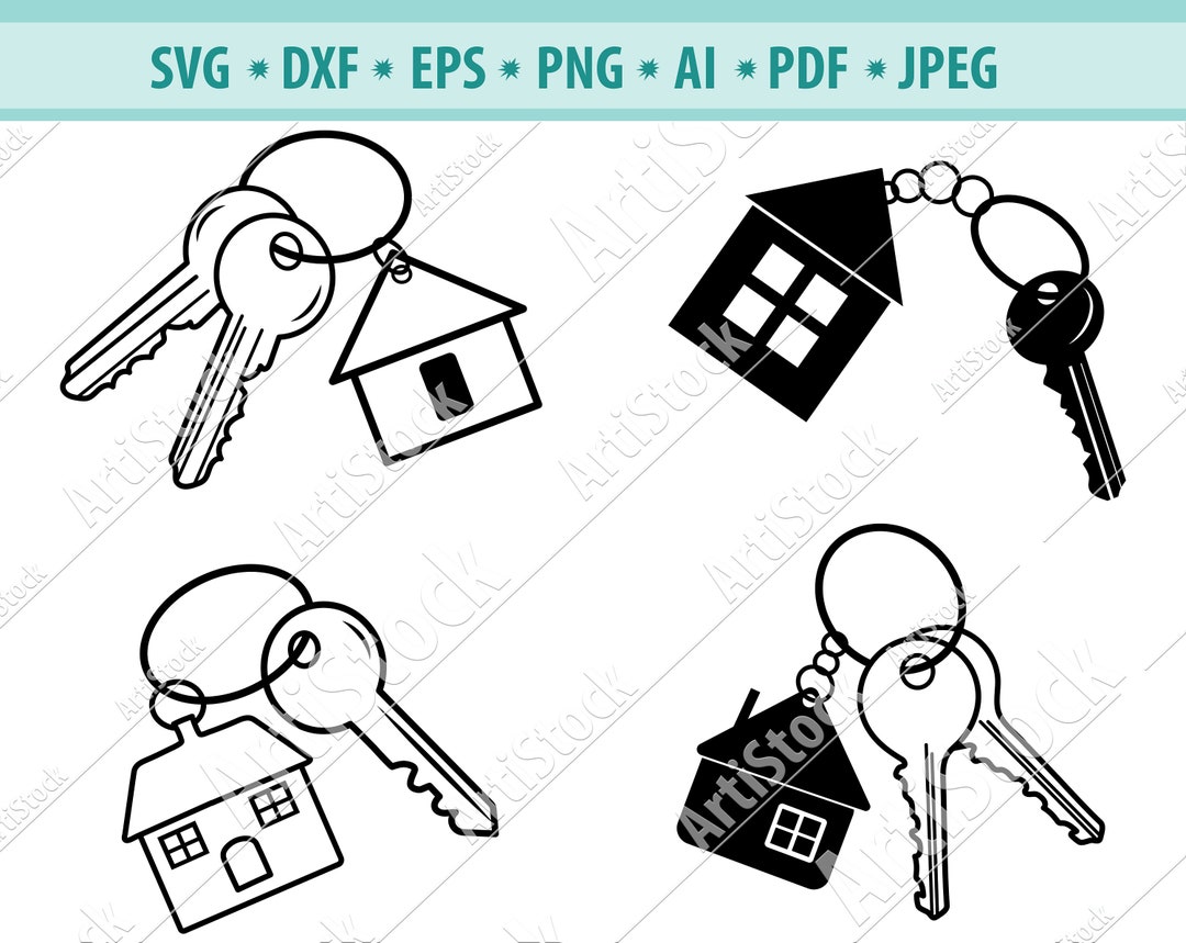 House Svg, House Keys Svg, Keys Ring Svg, Realtor Logo Svg, Keys Svg ...