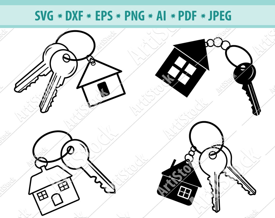 House svg House keys Svg Keys ring Svg Realtor logo svg | Etsy