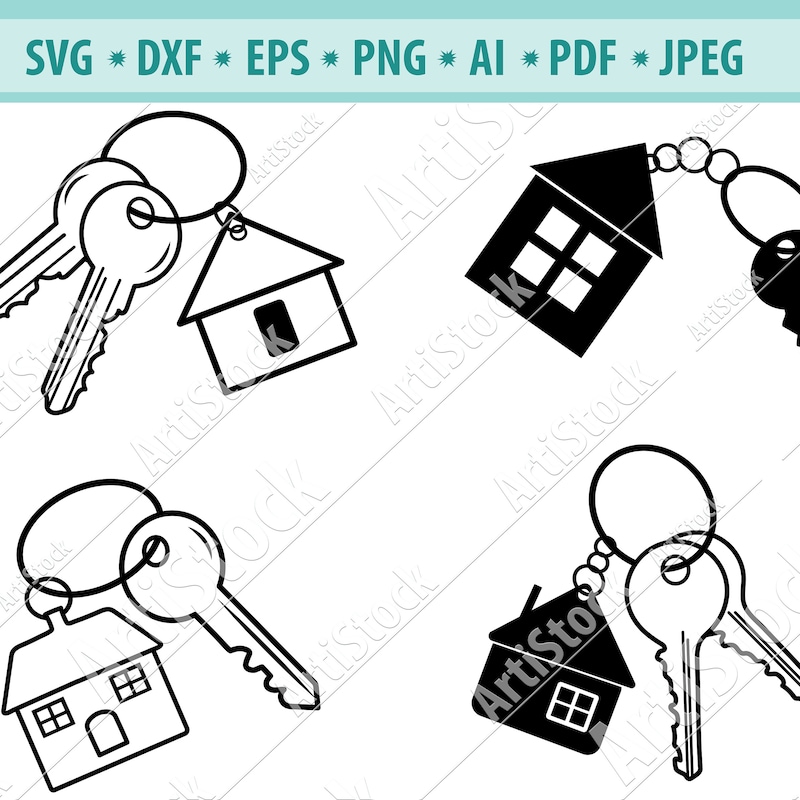 Key Ring Svg - Etsy