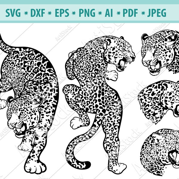 Leopard Svg - Etsy