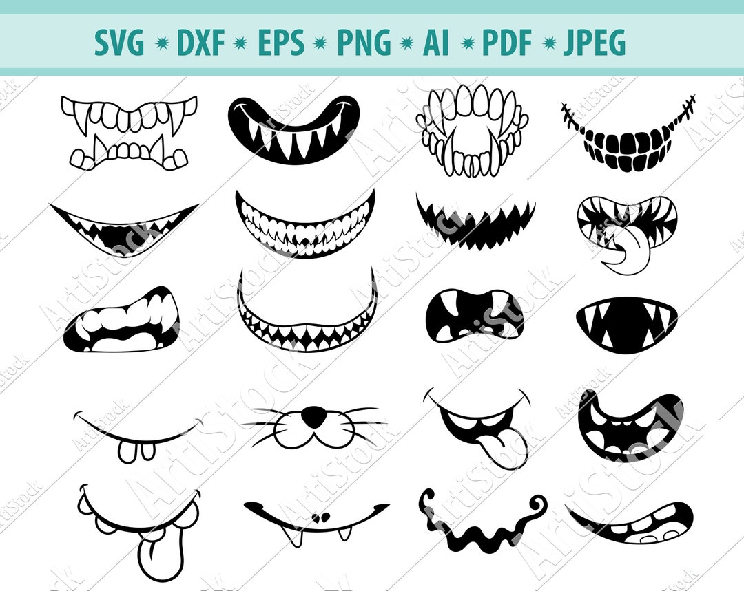Face Mask Svg, Funny Mouth Svg, Emoji Svg, Creepy Mask Svg, Emoticon ...