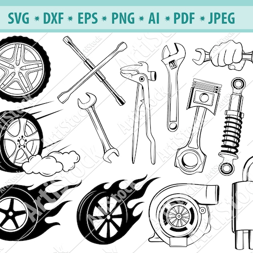 Tire Fitting Svg Mechanic Car Tools Svg Car Repair Svg Auto - Etsy