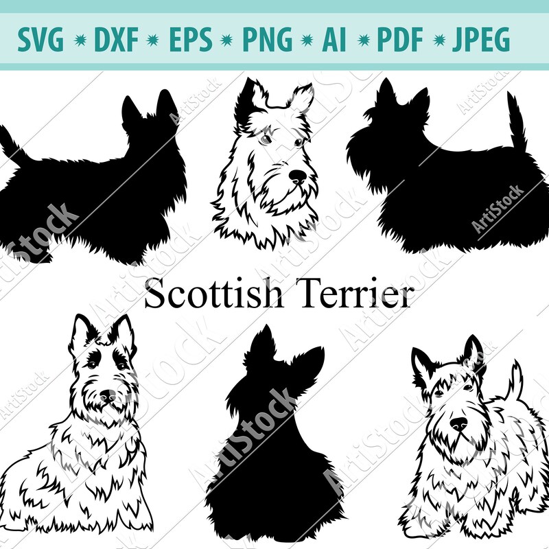 Scottie Dog Silhouette - Etsy