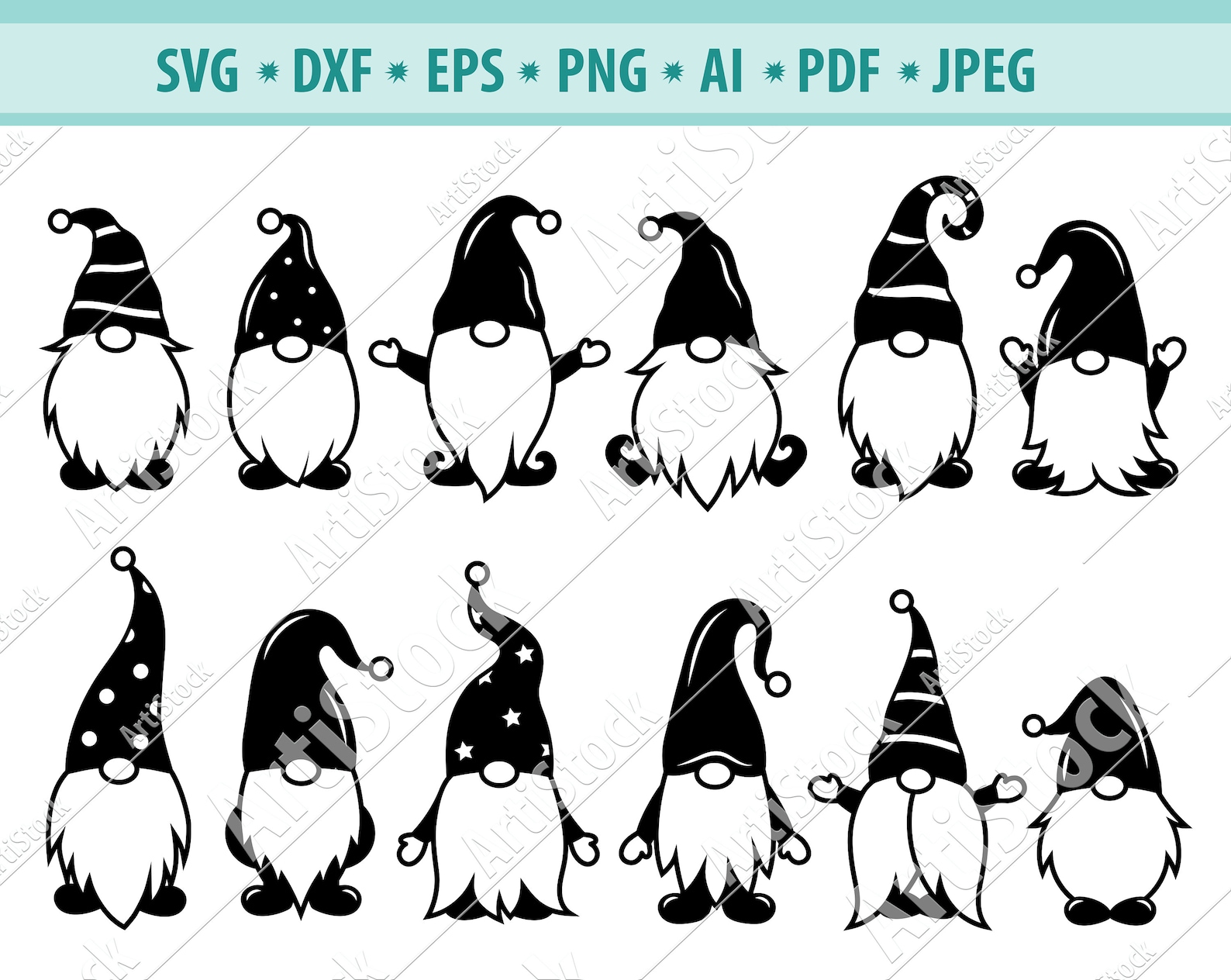 Gnome SVG Cute Garden Gnome SVG Nordic Gnome Svg Gnome - Etsy