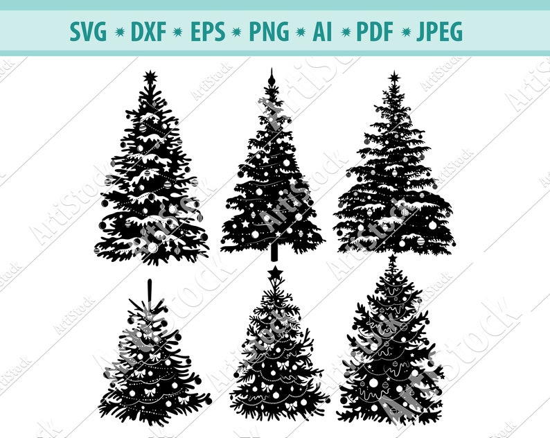 Christmas Tree Svg Pine Svg Tree Svg Tree Template - Etsy