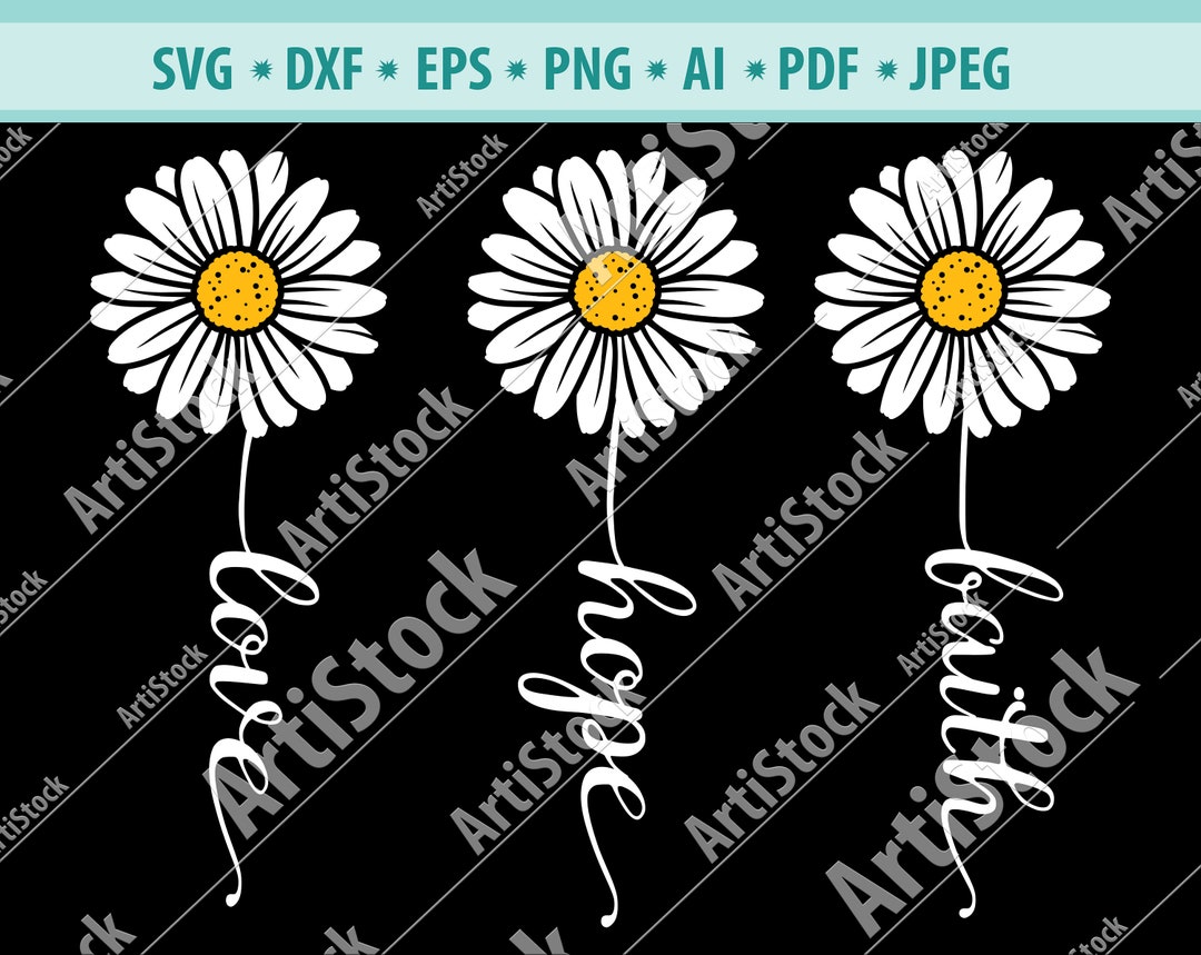 Daisy Flower SVG, Daisy Monogram Svg, Flower Svg, Daisy Clipart, Flower ...