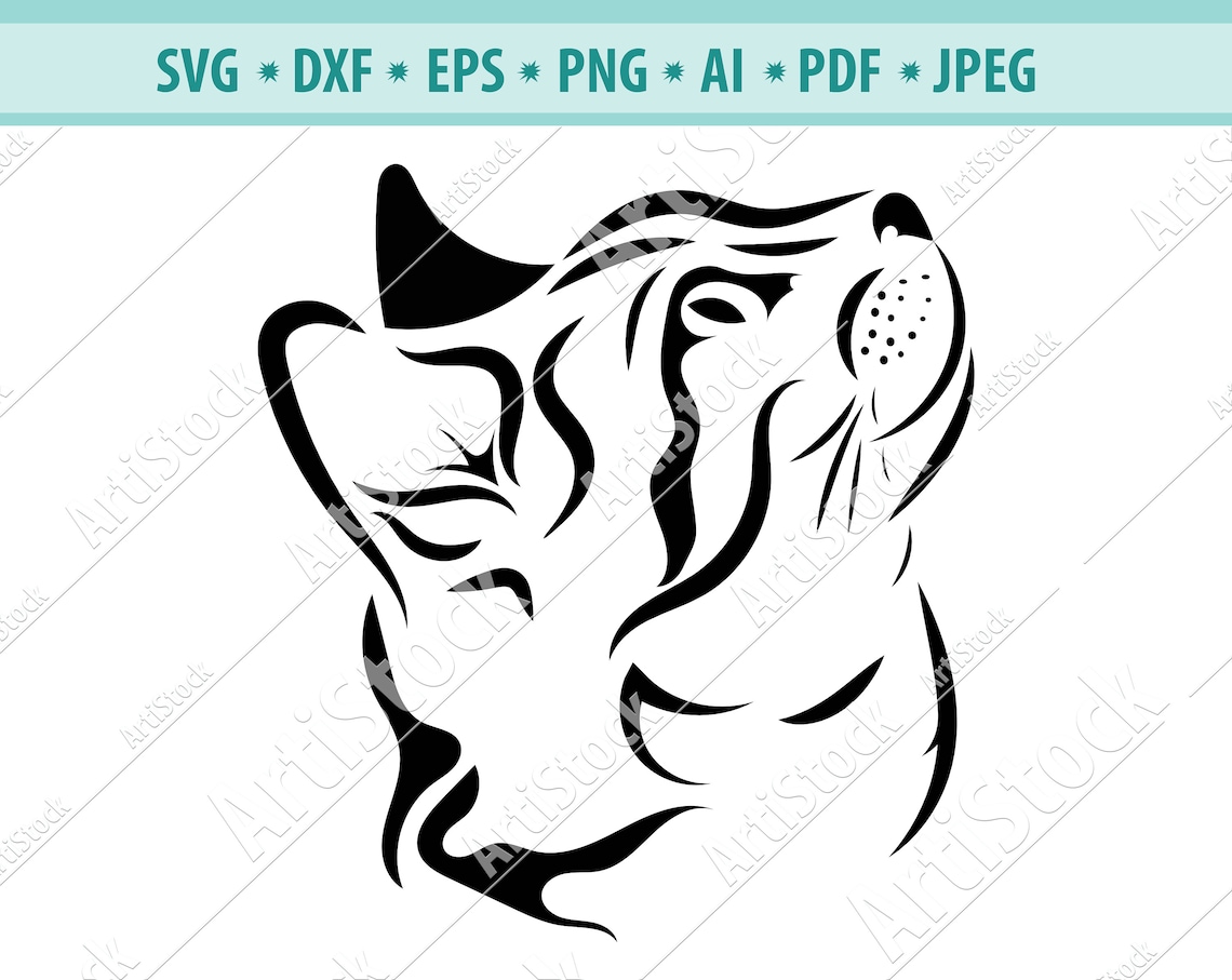 Cat SVG File Stylized Cat Silhouette Svg Png Dfx Cat - Etsy