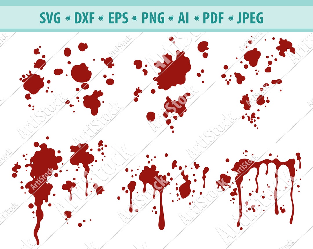 Blood Spots Svg, Bleed Svg, Bleeding Wound Svg, Blood Clipart, Blood ...