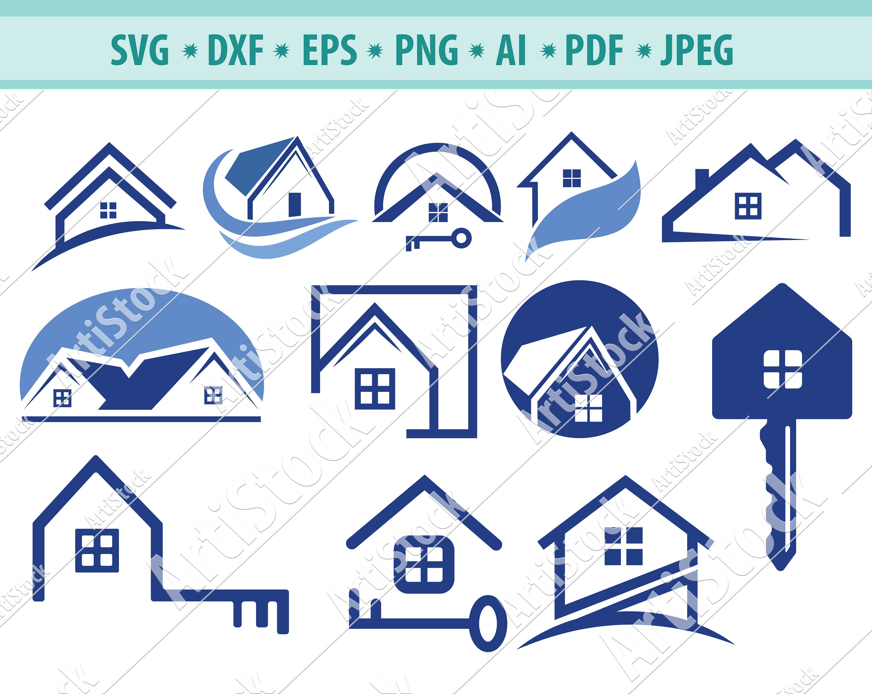 Haus Svg Makler-Logo Haus Clipart Haus Dxf Immobilien Svg - Etsy Schweiz