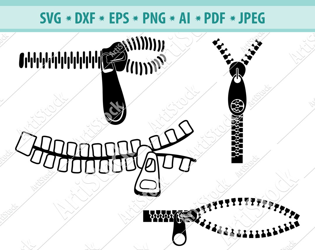Zippers Svg File, Zipper Clipart, Zipper Outline SVG, Zipper Png, Open ...