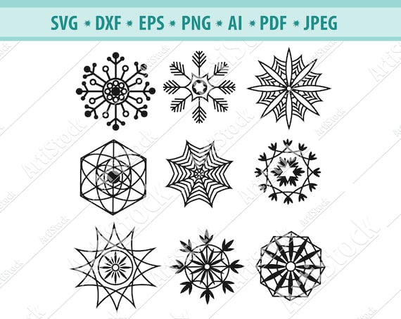 Snowflake SVG Bundle Snowflake Svg Snowflake Clipart | Etsy