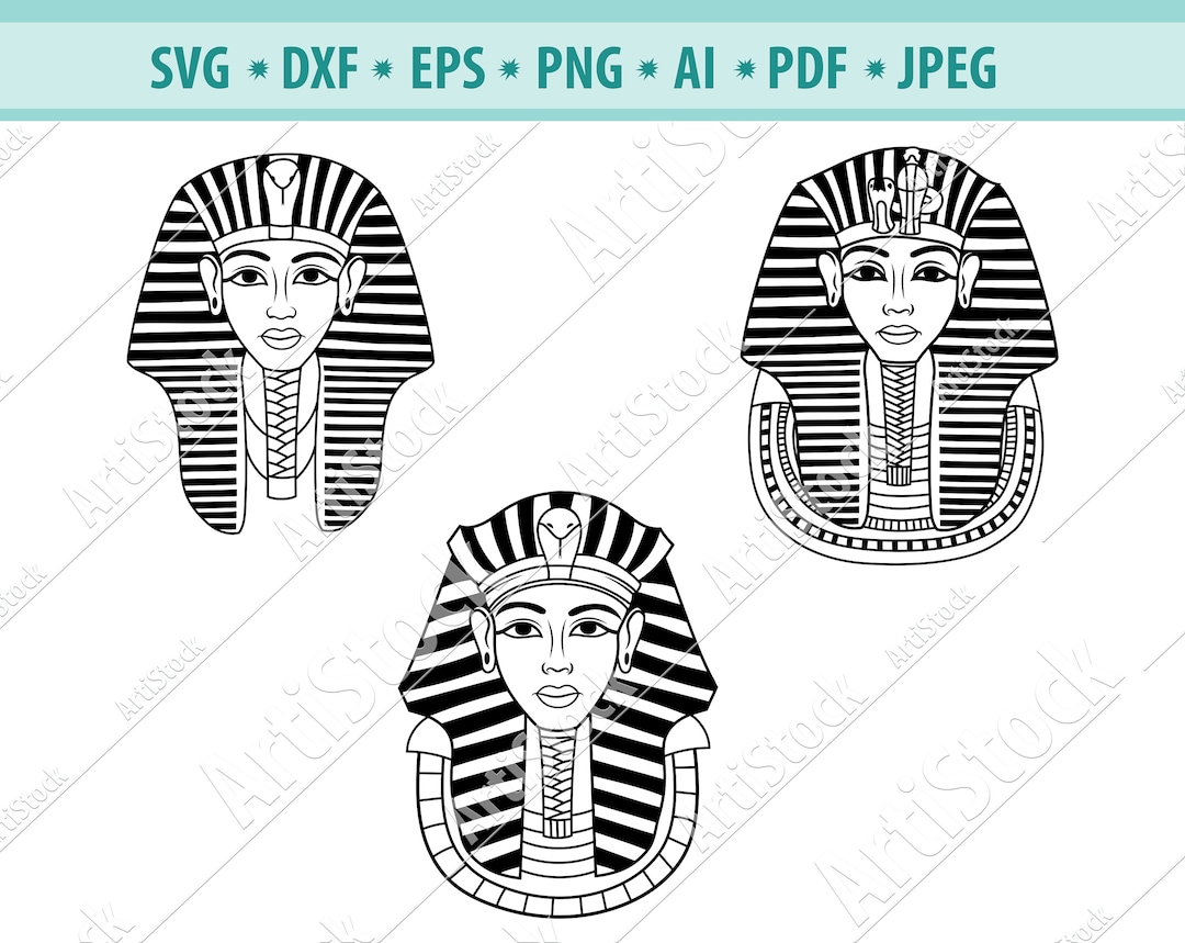 Egyptian Pharaoh Svg, Tutankhamen Svg, Egypt Statue Svg, Egyptian Svg ...