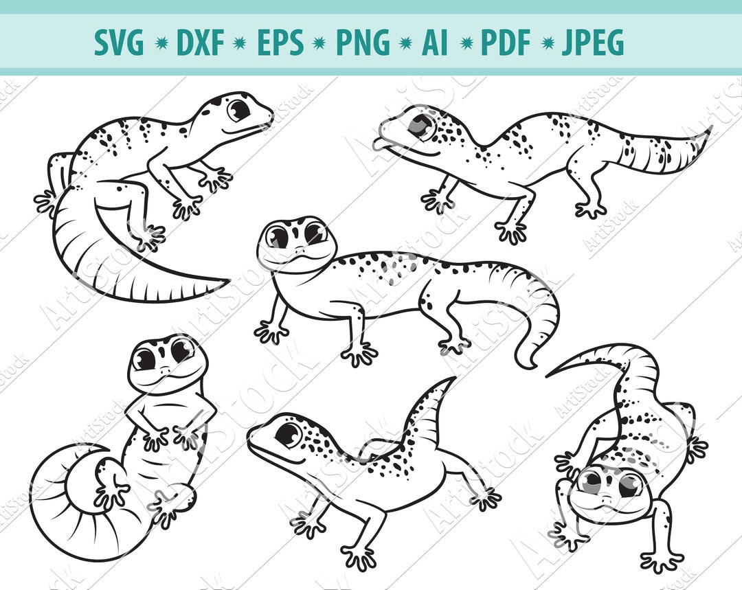 Gecko Svg Bundle, Lizard SVG, Lizard Clipart, Lizard Cut Files ...