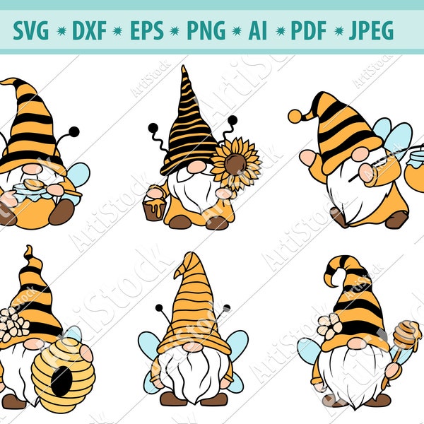 Bee Gnomes Svg - Etsy