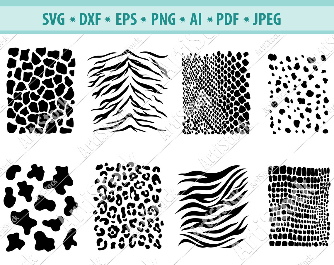 Animal Patterns SVG Animal Print Svg Animal Skins Png Svg | Etsy